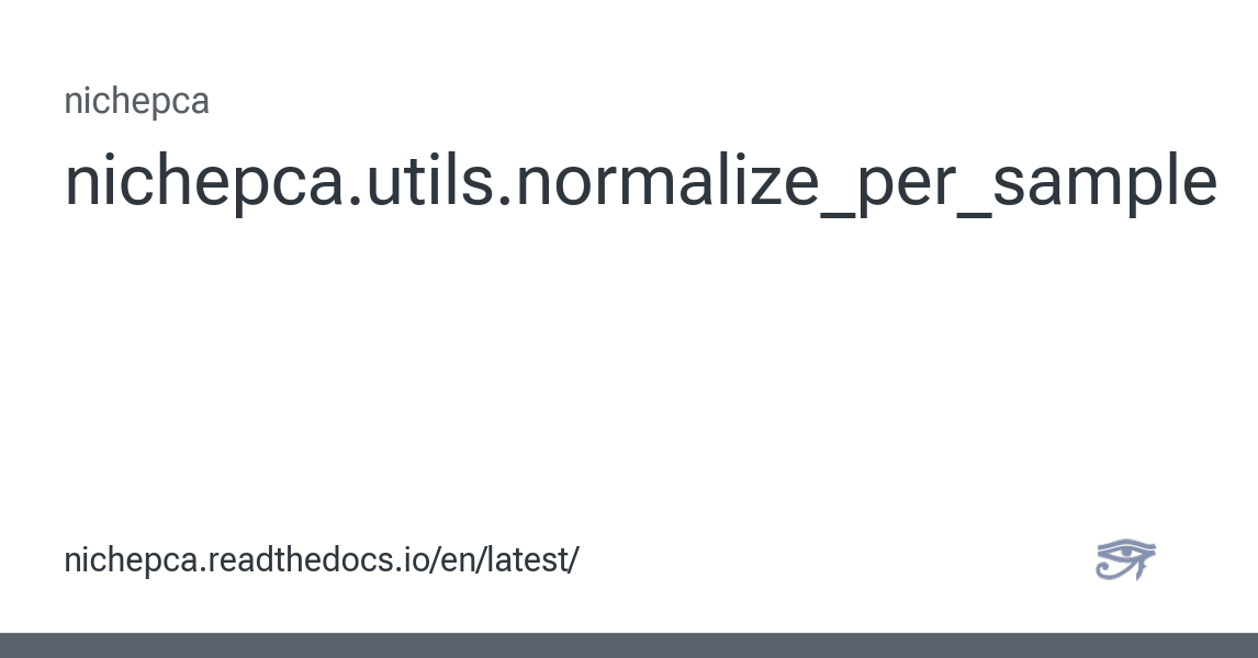 nichepca.utils.normalize_per_sample — nichepca